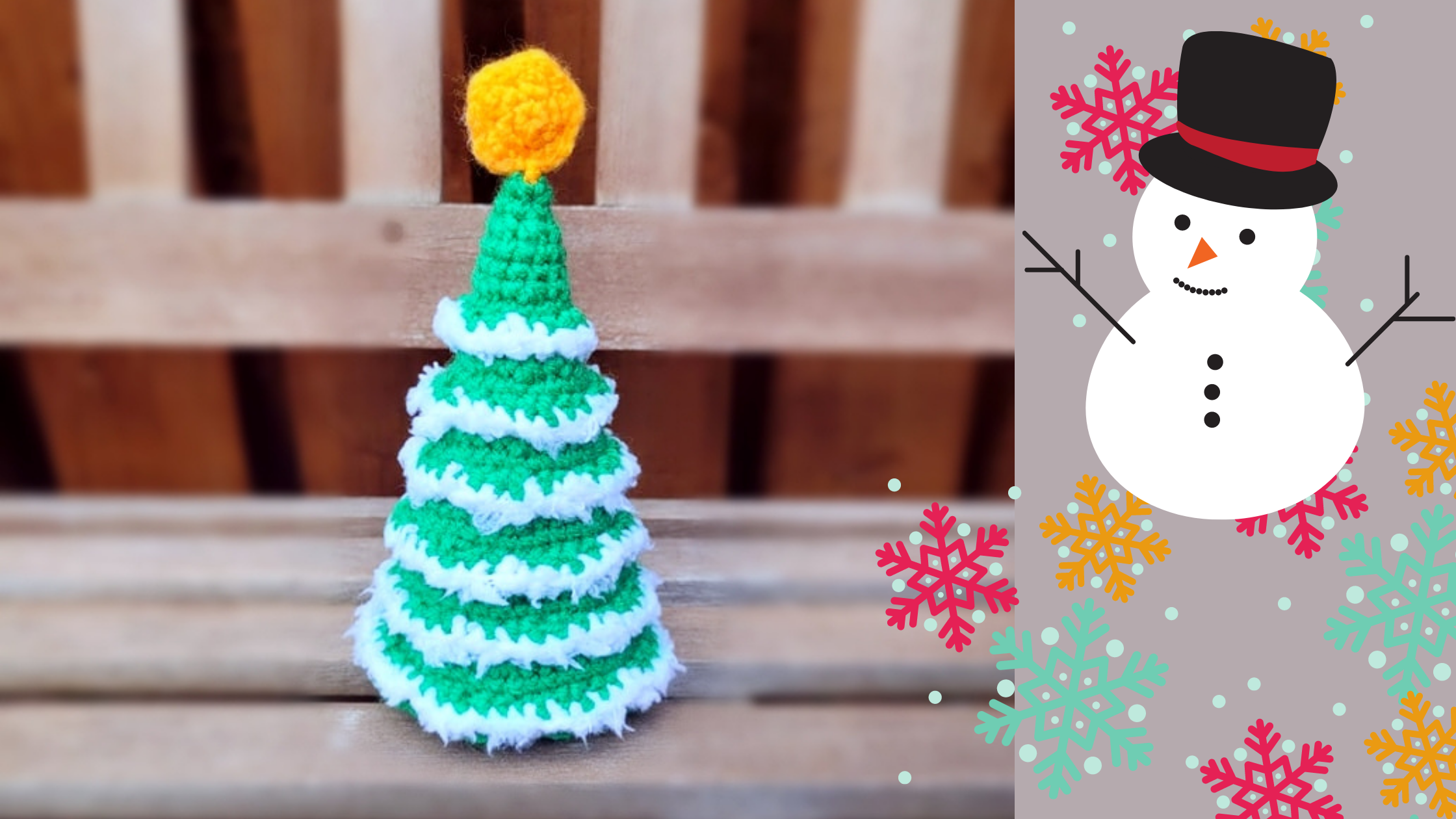 Crochet Christmas Tree with a Star - My Little Crochet World
